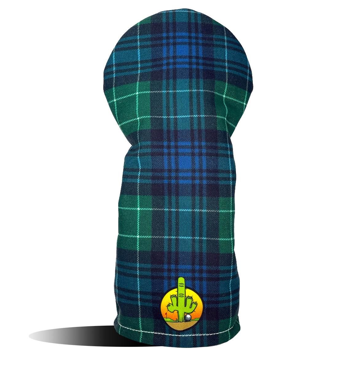Golf Headcovers - Blue & Green Plaid Argyle- Driver - Wear It Golf