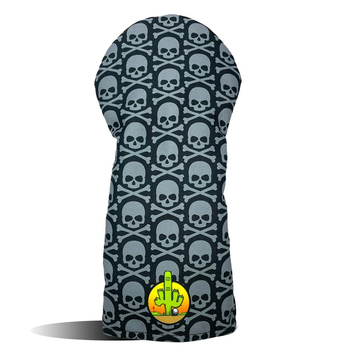 Golf Headcovers - Grey Skulls & Crossbones - Driver - Wear It Golf