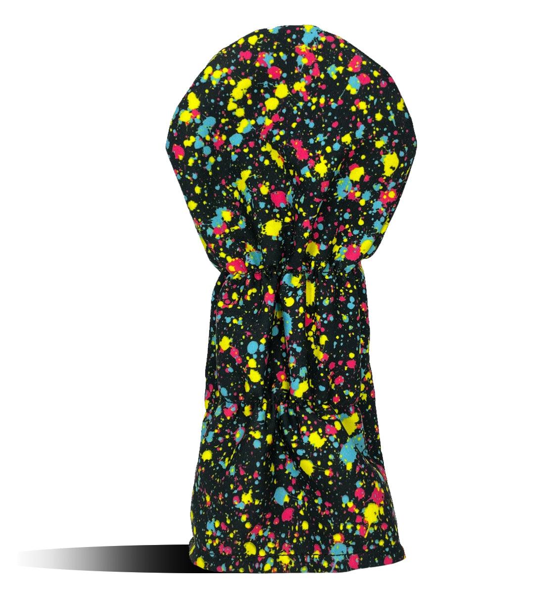 Golf Headcovers - Pink Yellow Blue Paint Splatter-Driver-Wear It Golf