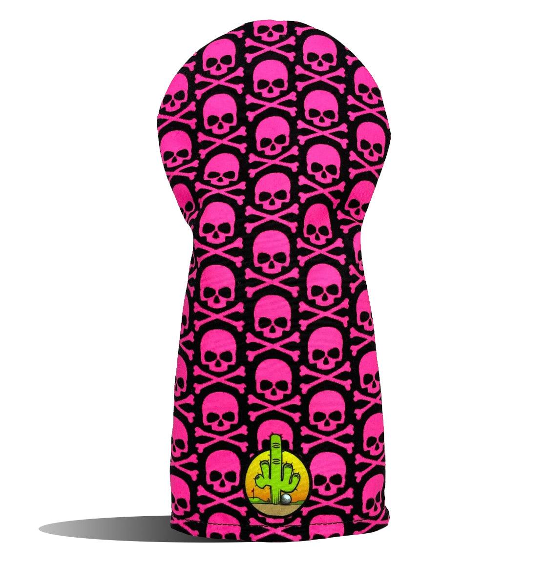 Golf Headcovers - Pink Skull & Crossbones - Driver - Wear It Golf