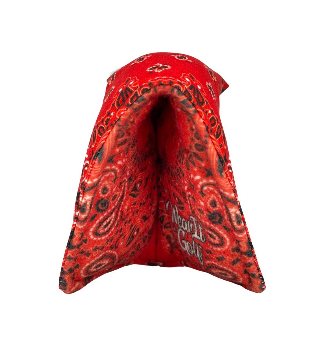 Golf Headcovers - Red Bandana- Blade Putter-Wear It Golf