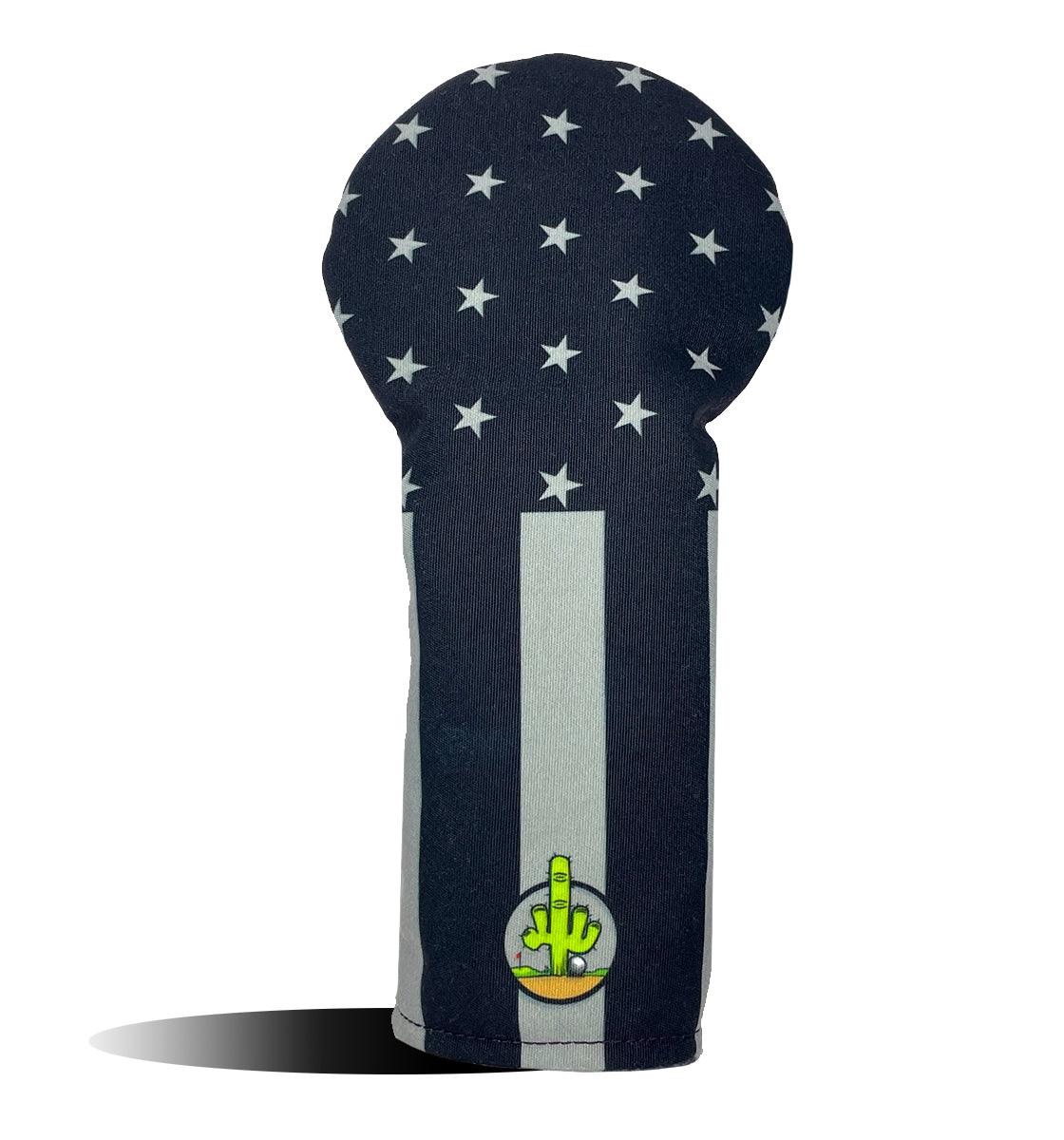 Golf Headcovers - USA Flag Black & Grey - Fairway Wood - Wear It Golf