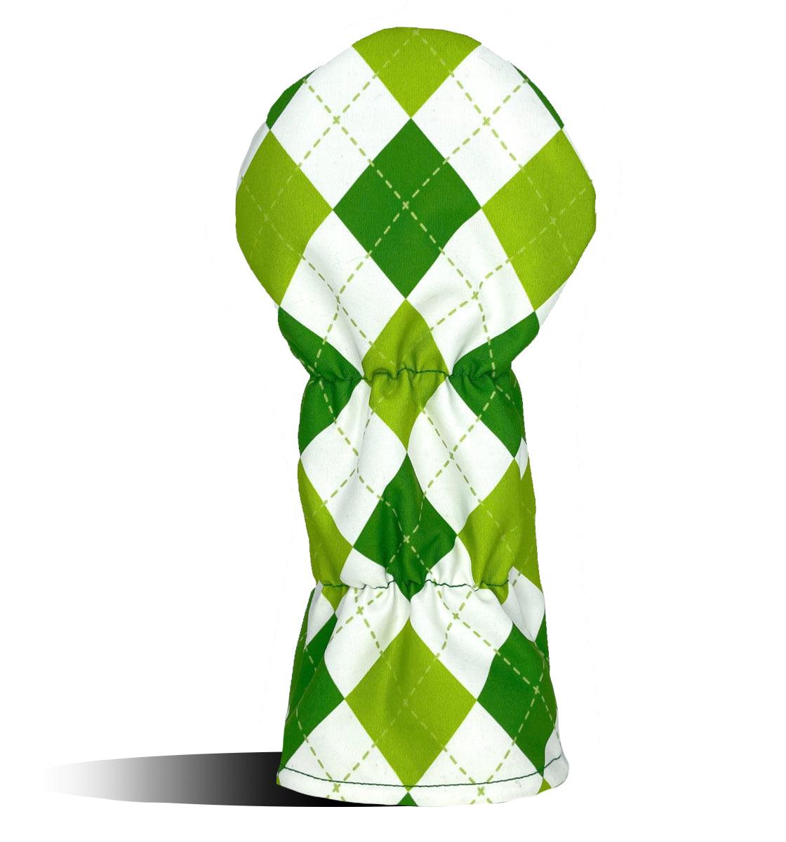 Golf Headcovers - Dublin Green & White Argyle - Driver - Wear It Golf