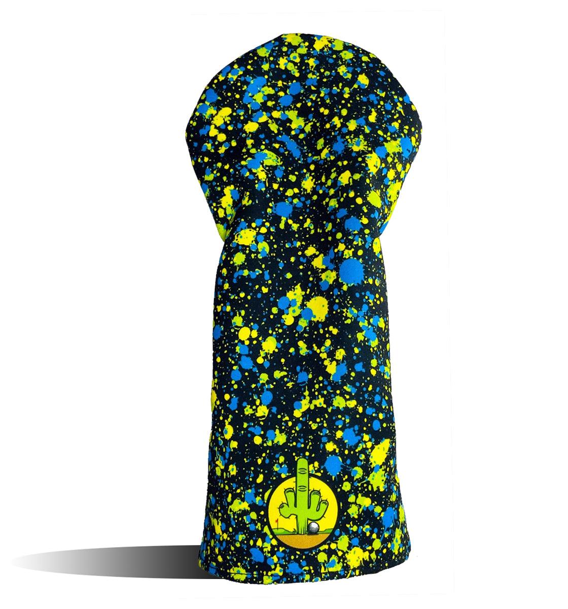 Golf Headcovers - Blue & Yellow Paint Splatter - Driver - Wear It Golf